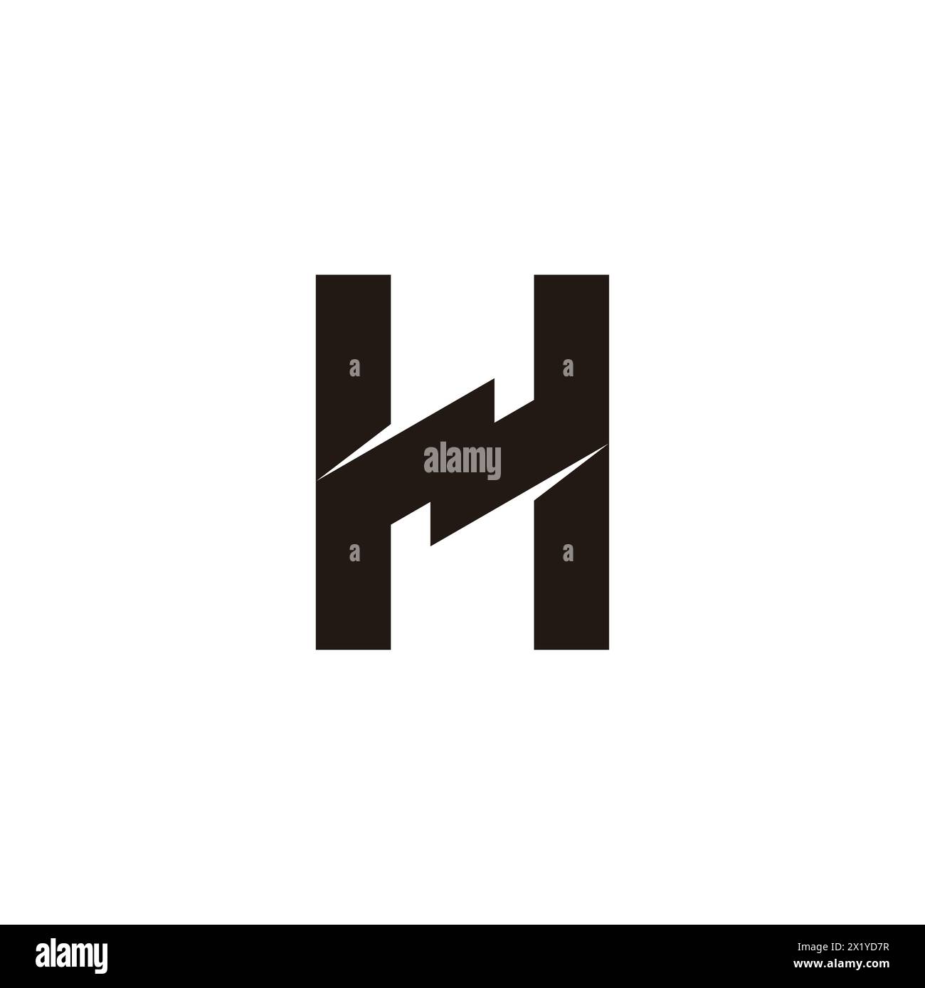 letter hn linked connect simple geometric logo vector Stock Vector ...