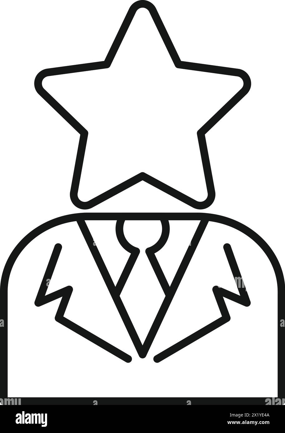 New star candidate icon outline vector. Business manager. Social leader ...