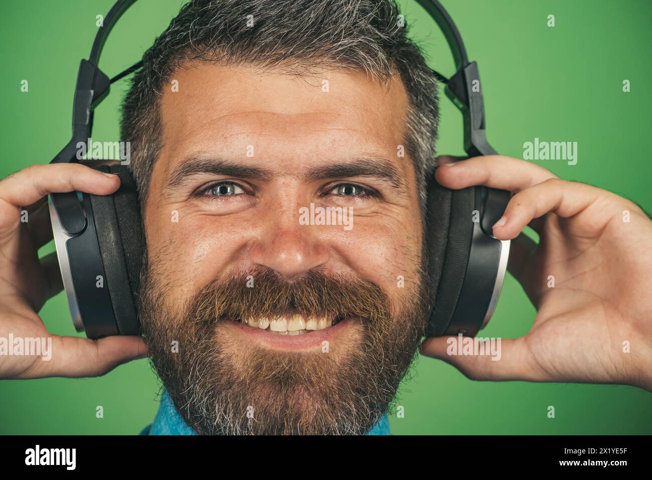 Man enjoying favorite songs in hi-res stock photography and images - Alamy