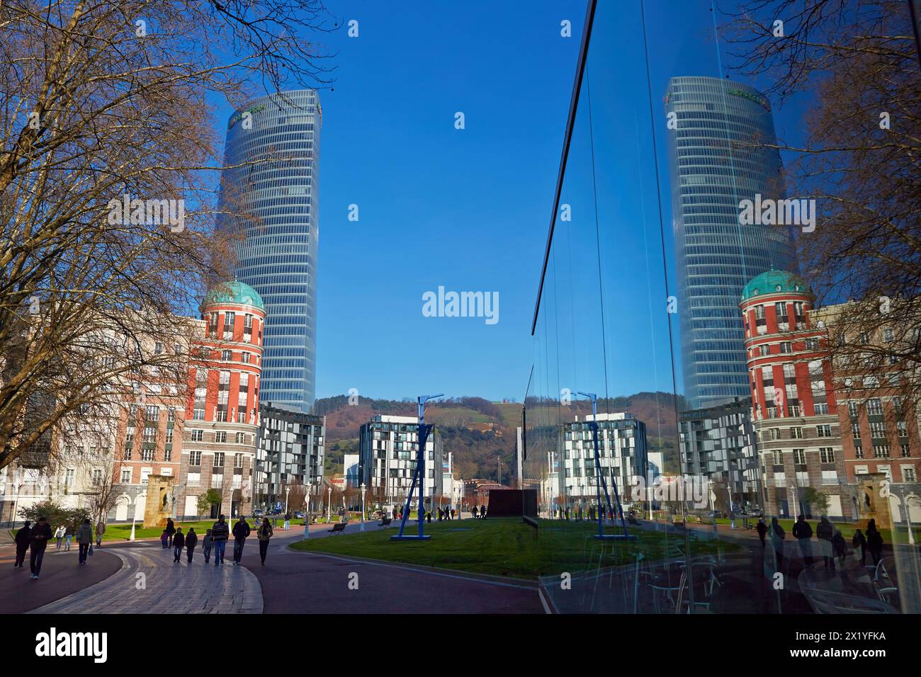 Doña Casilda Park, Museum of Fine Arts and Iberdrola Tower, Bilbao ...