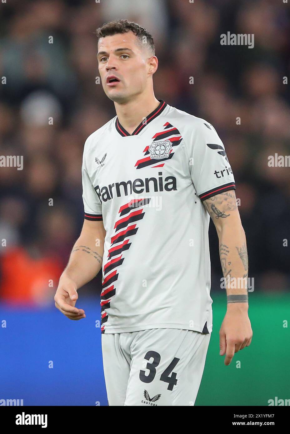 Granit Xhaka of Bayer Leverkusen, during the UEFA Europa League Quarter ...