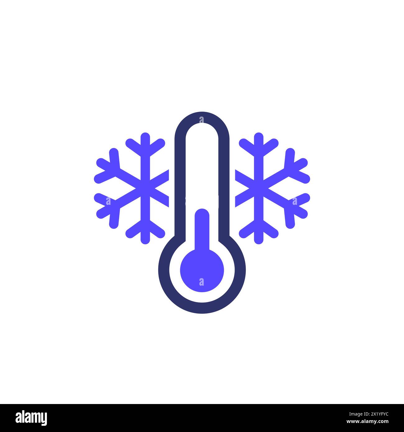 Cold temperature icon with a thermometer Stock Vector Image & Art - Alamy