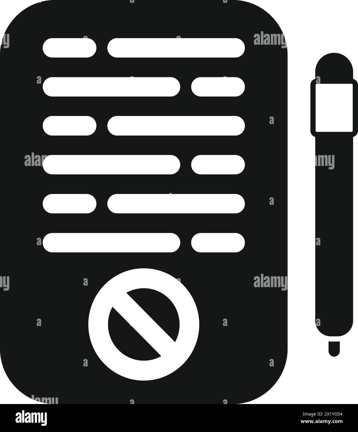 Pencil disclaimer paper icon simple vector. Document letter. Contract ...