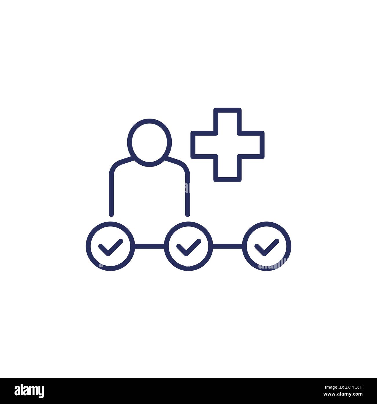 Rehab steps line icon on white Stock Vector Image & Art - Alamy