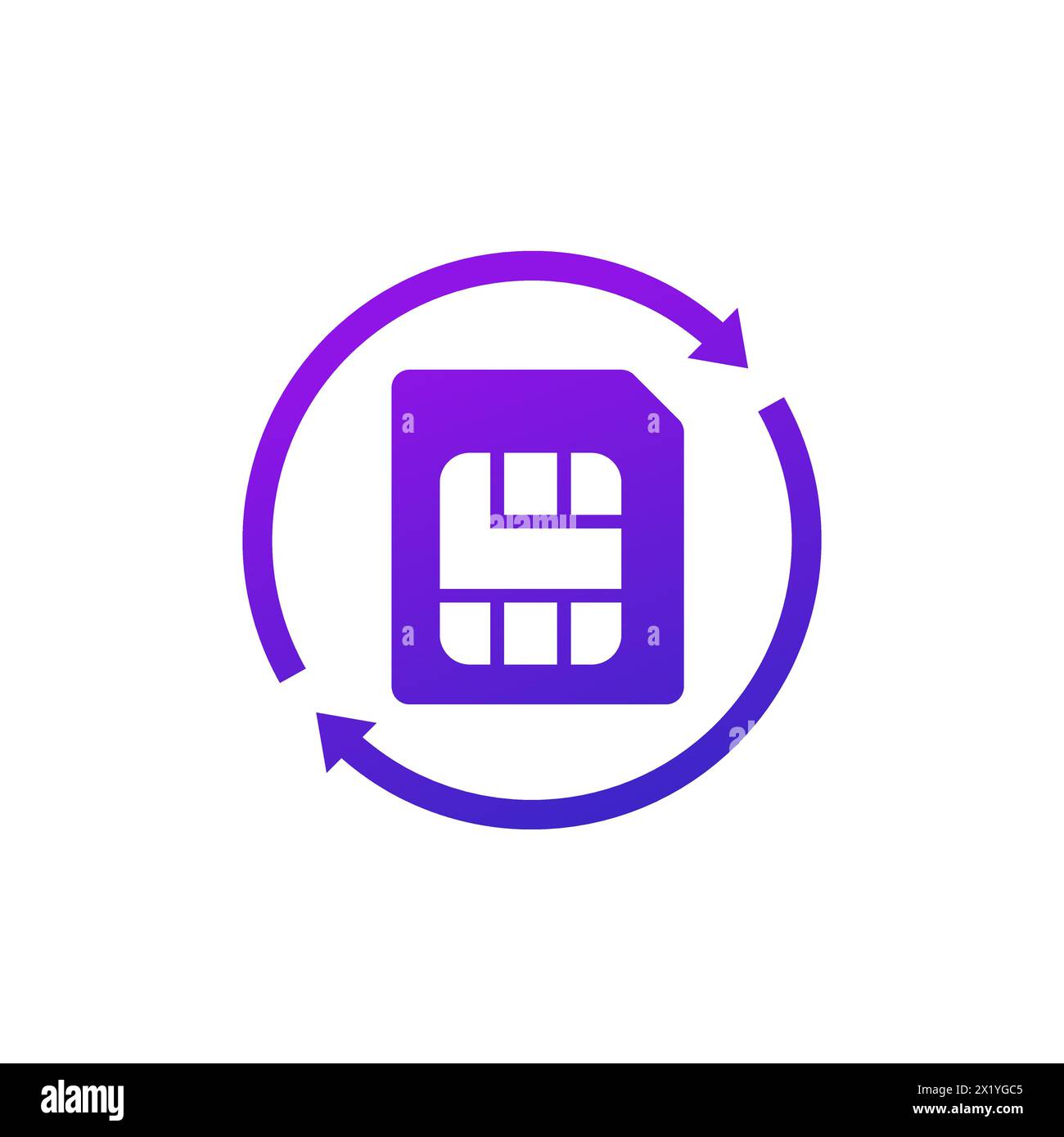 SIM card replacement icon, vector Stock Vector Image & Art - Alamy