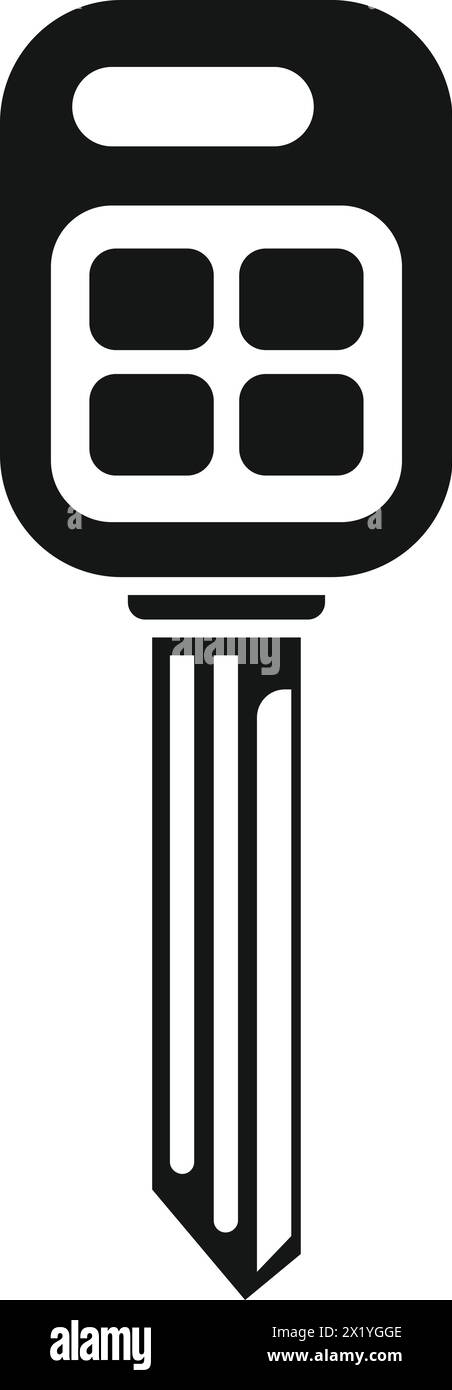 Electronic smart key icon simple vector. Access security. Caution ...