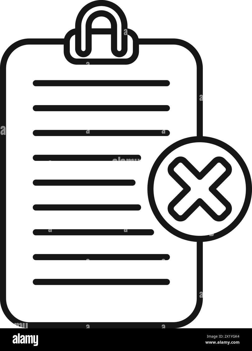 Paper file review icon outline vector. Disclaimer term. Claim design ...