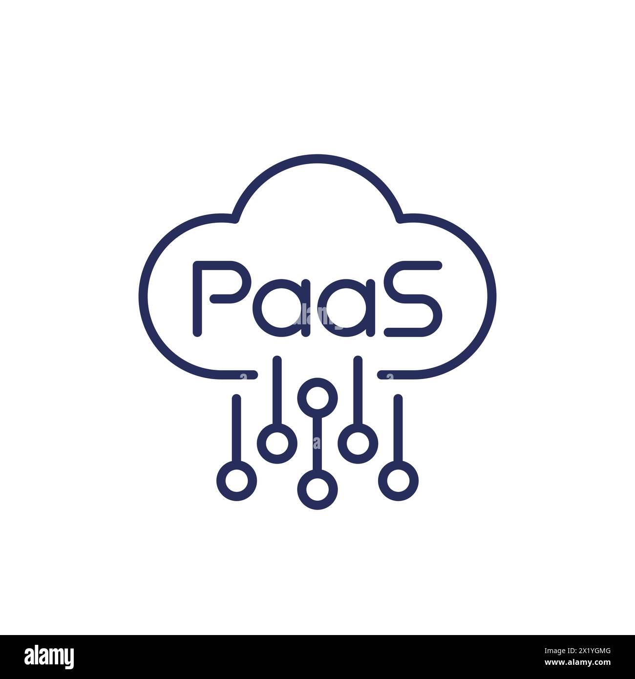 Paas icon, Platform as a Service line vector Stock Vector Image & Art ...