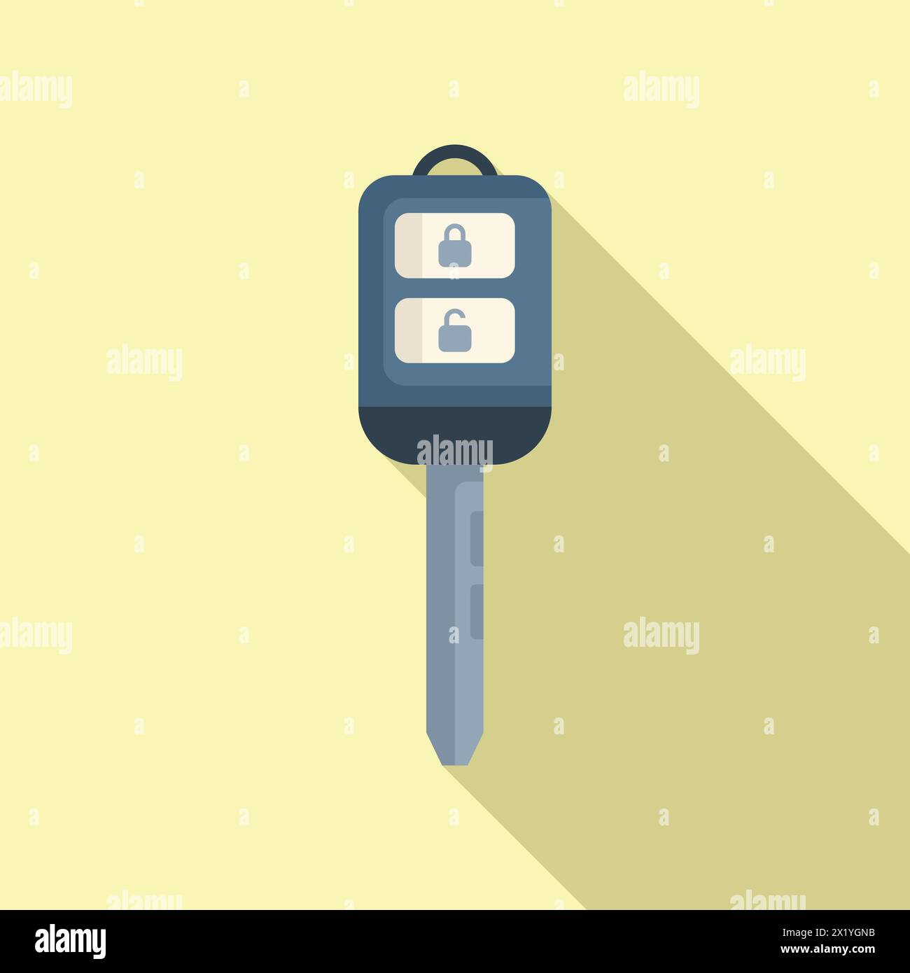 Smart entrance key icon flat vector. Wireless boot. Start alarm fob ...