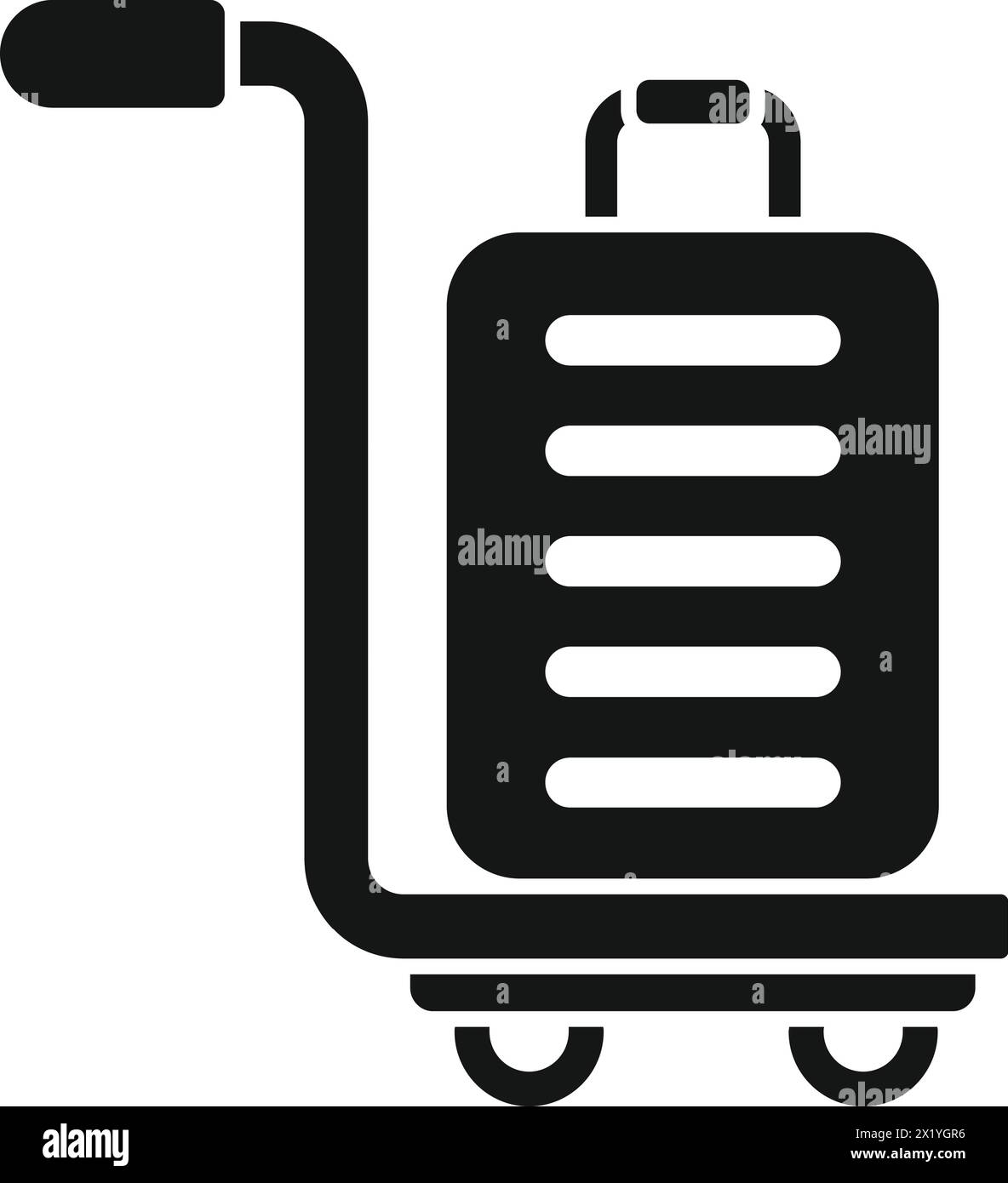 Support move plastic icon simple vector. Steel object. Airport platform ...