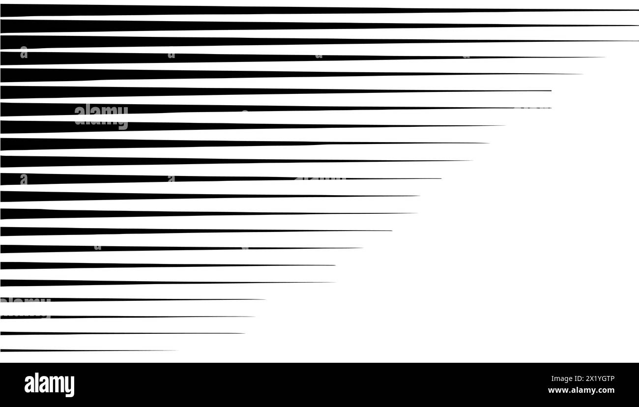 Horizontal line pattern. From thin line to thick. Parallel straight ...