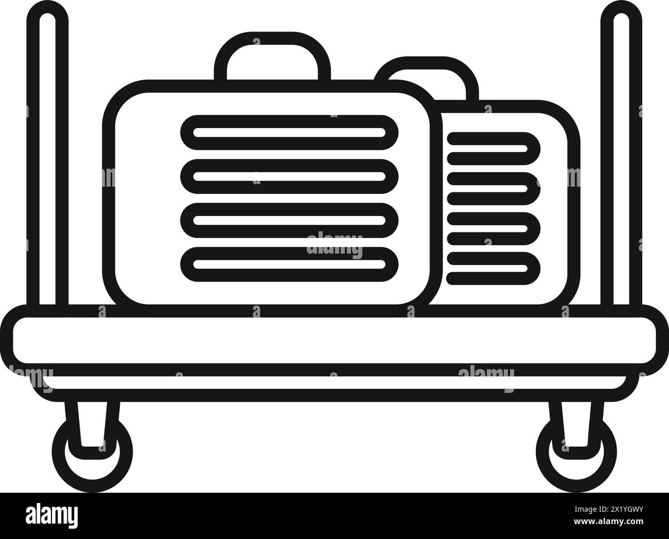 Baggage cart full Stock Vector Images - Alamy