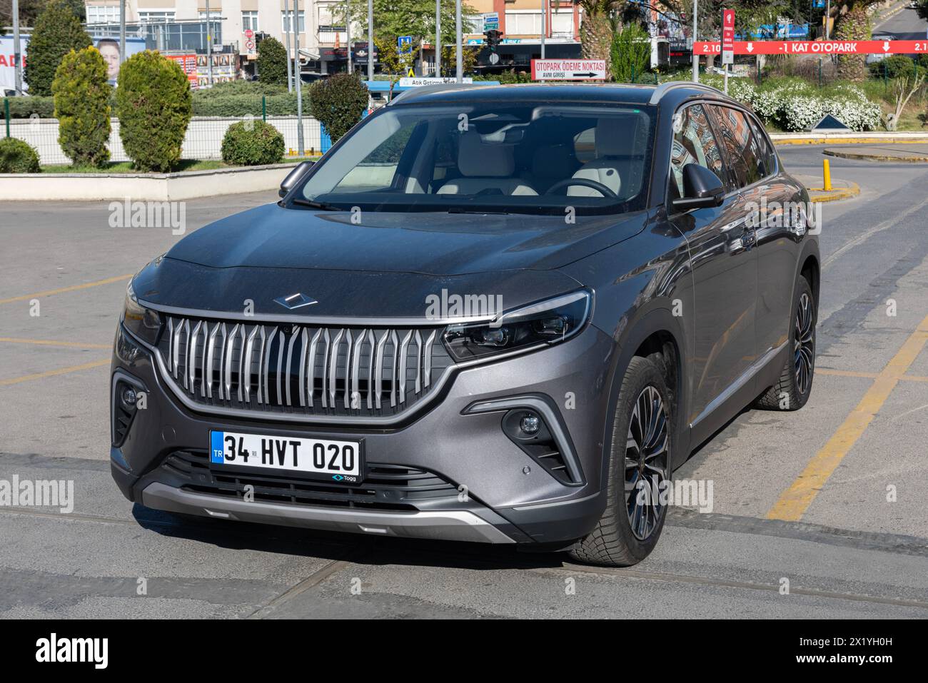 ISTANBUL, TURKEY - APRIL 12, 2024: TOGG T10X in the open parking lot ...