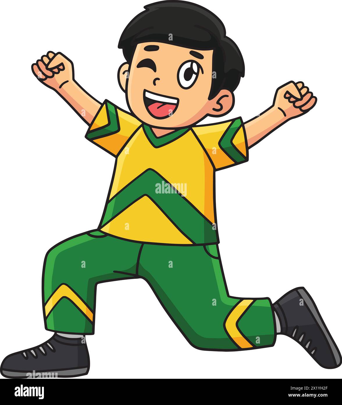 Cheerleading Boy Cheerleader Kneeling Clipart Stock Vector Image & Art ...