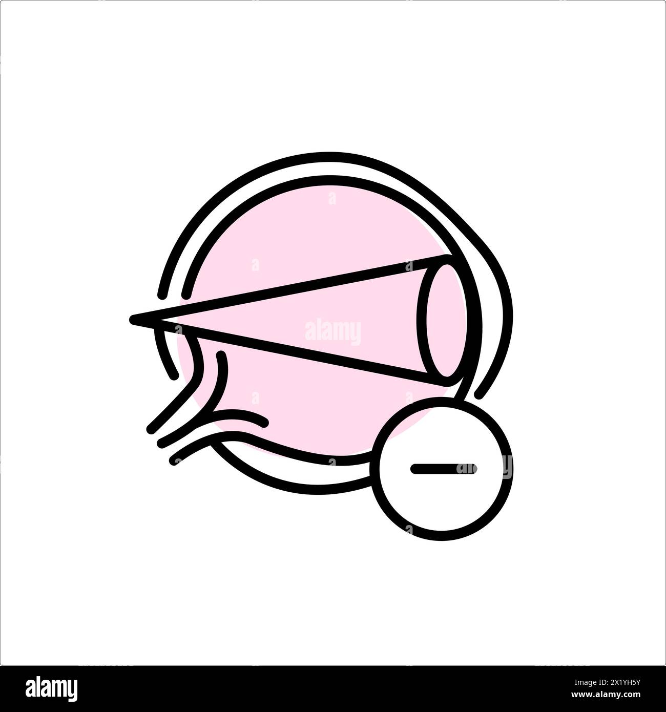 Eye laser surgery, ophthalmology lasik treatment icon, vector vision ...