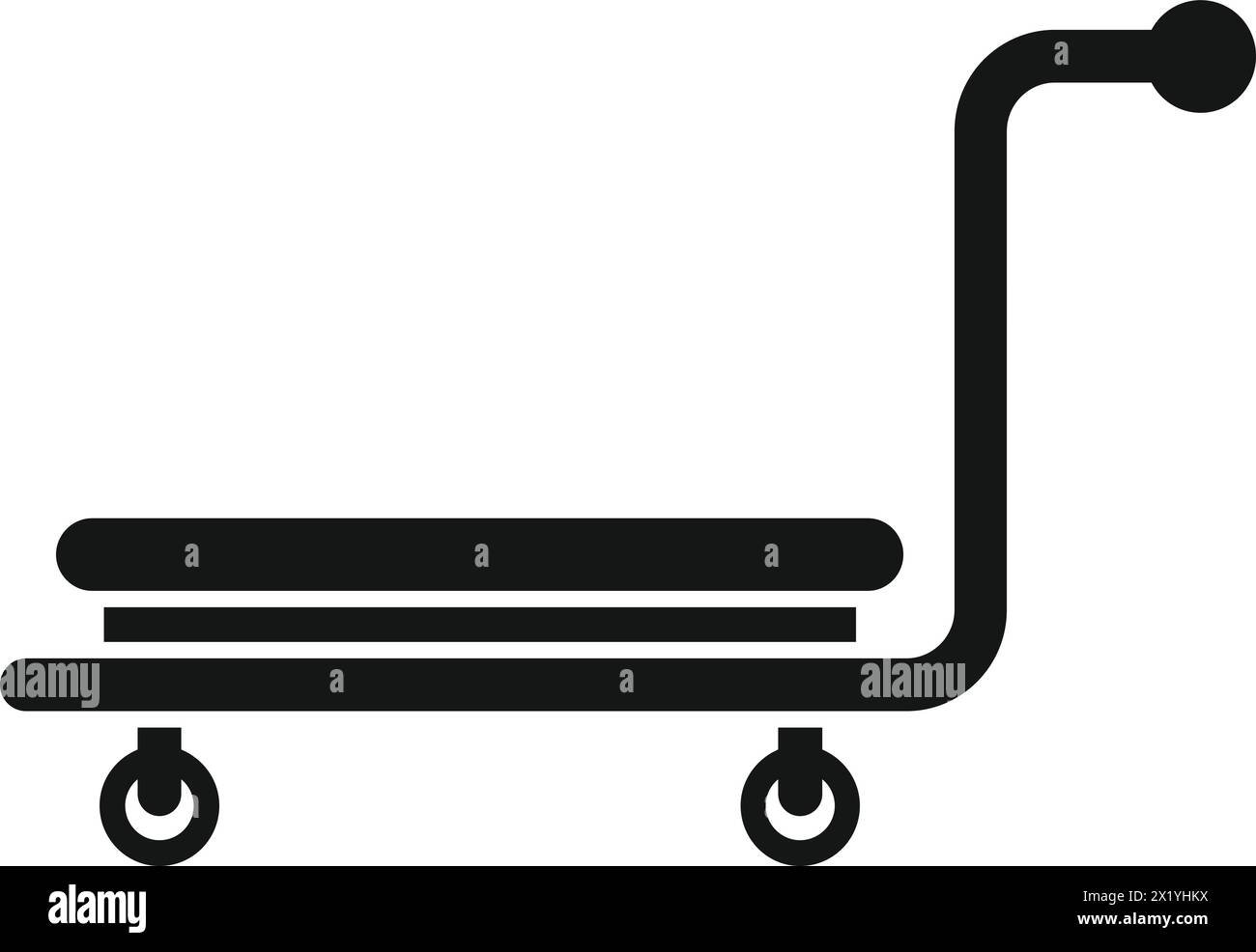 Tour delivery trolley icon simple vector. Help carrying. Metal object ...