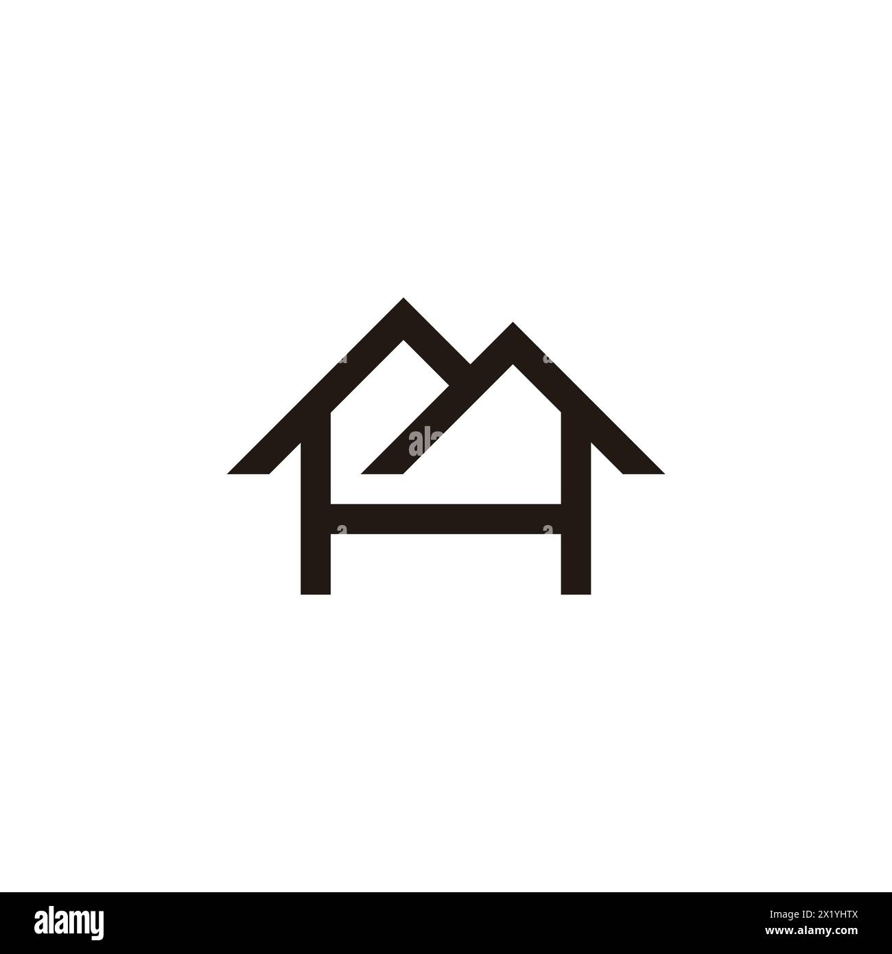 letter h home resident roof symbol logo vector Stock Vector Image & Art ...