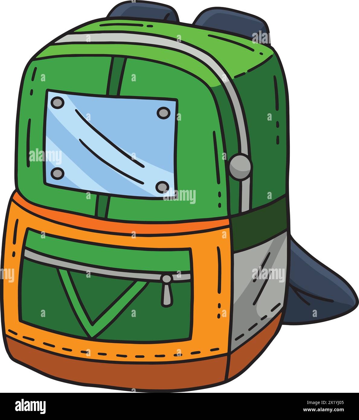 Backpack Cartoon Colored Clipart Illustration Stock Vector Image & Art ...