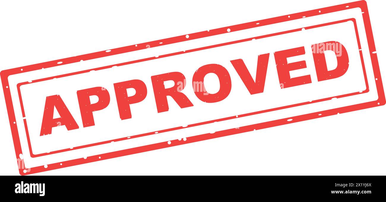 vector red stamp approved Stock Vector Image & Art - Alamy