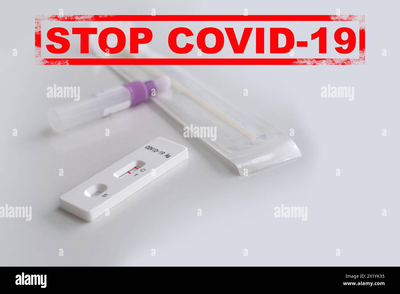 closeup medical disposable sterile test cassette, test kit for rapid ...