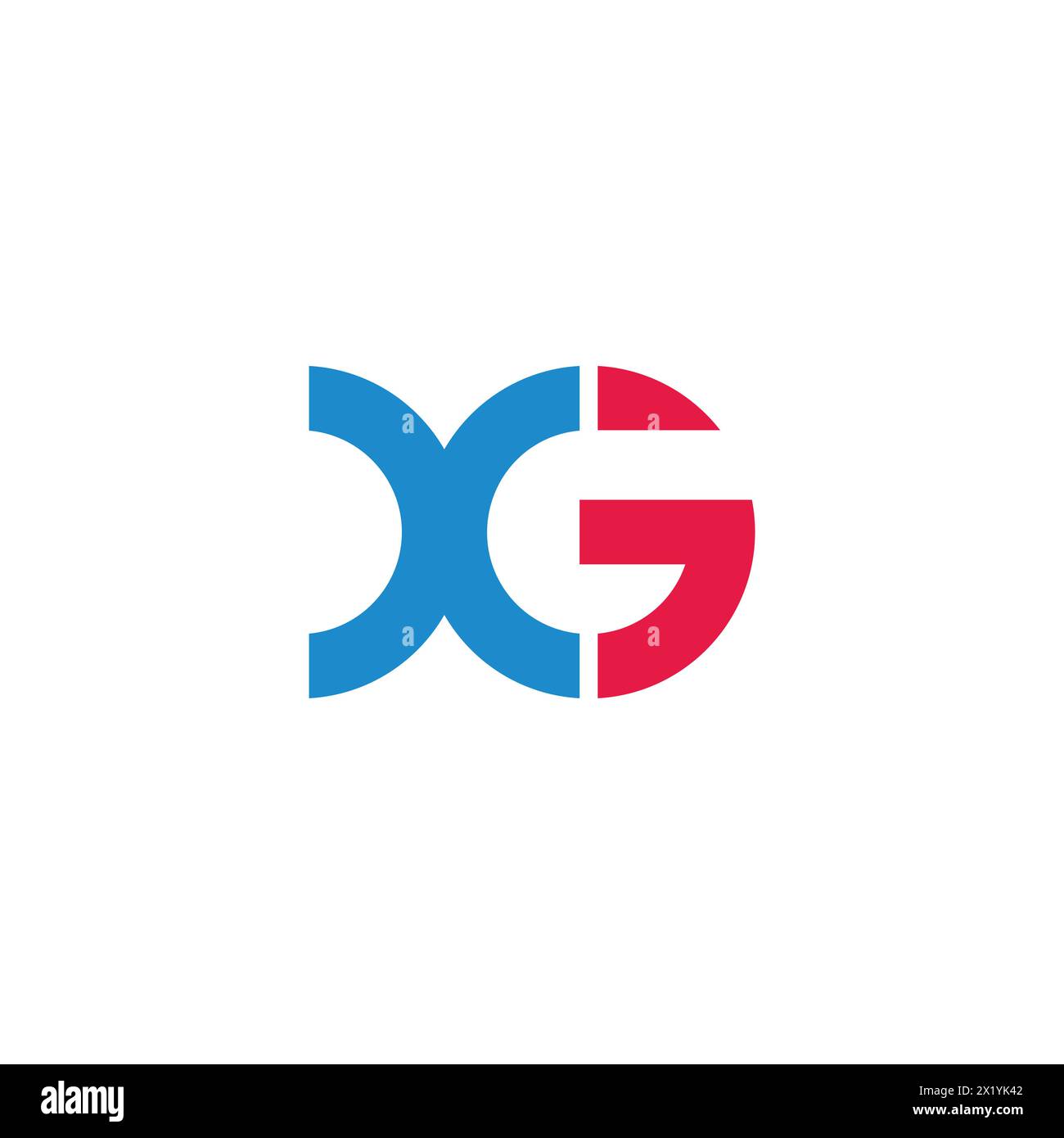 letter xg linked round geometric colorful logo vector Stock Vector ...