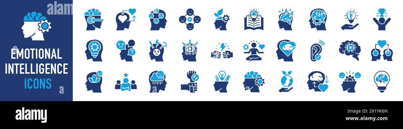 Emotional intelligence icon. Such as social skills, self-awareness ...