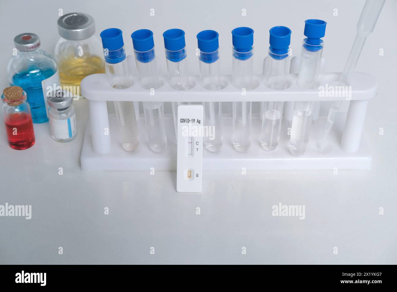 closeup test cassette, medical disposable sterile antigenic test kit ...