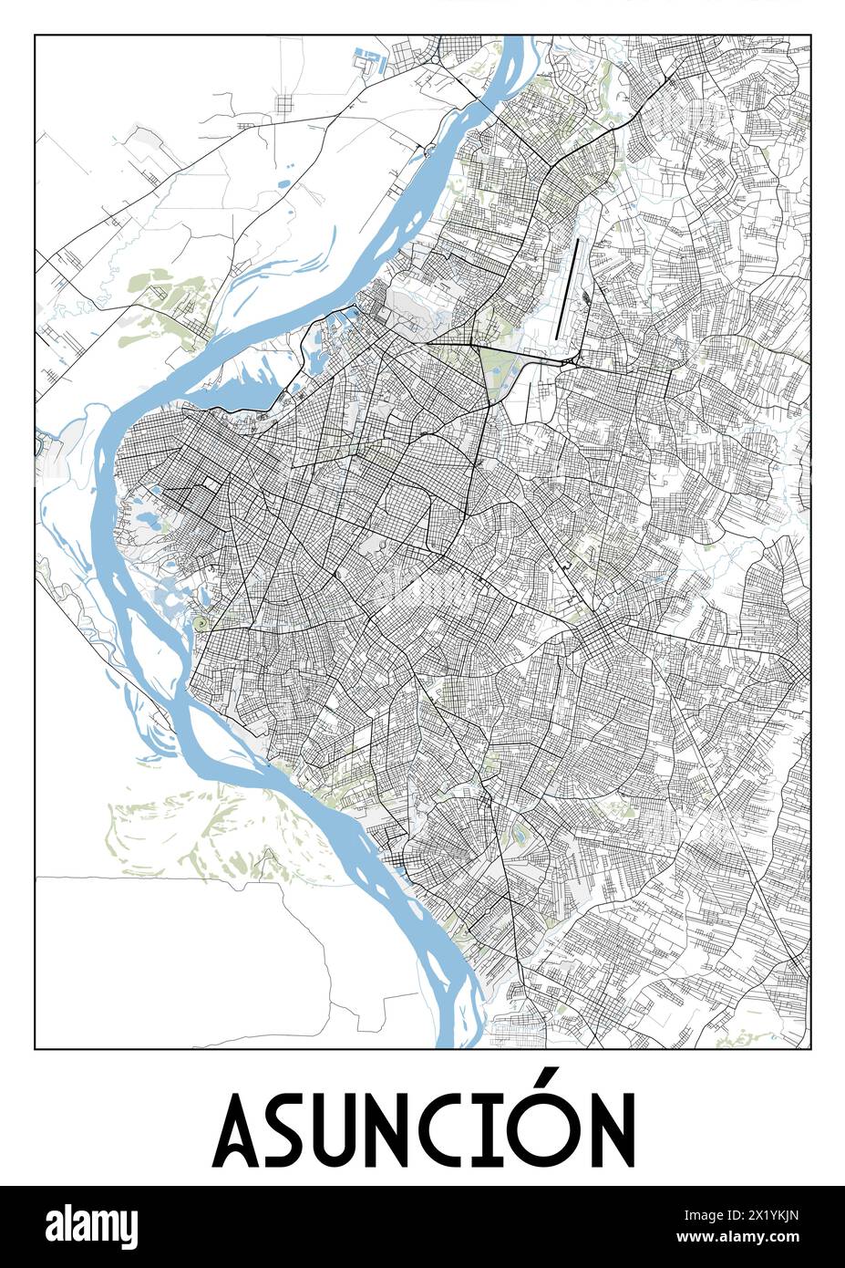 Map of asuncion hi-res stock photography and images - Alamy