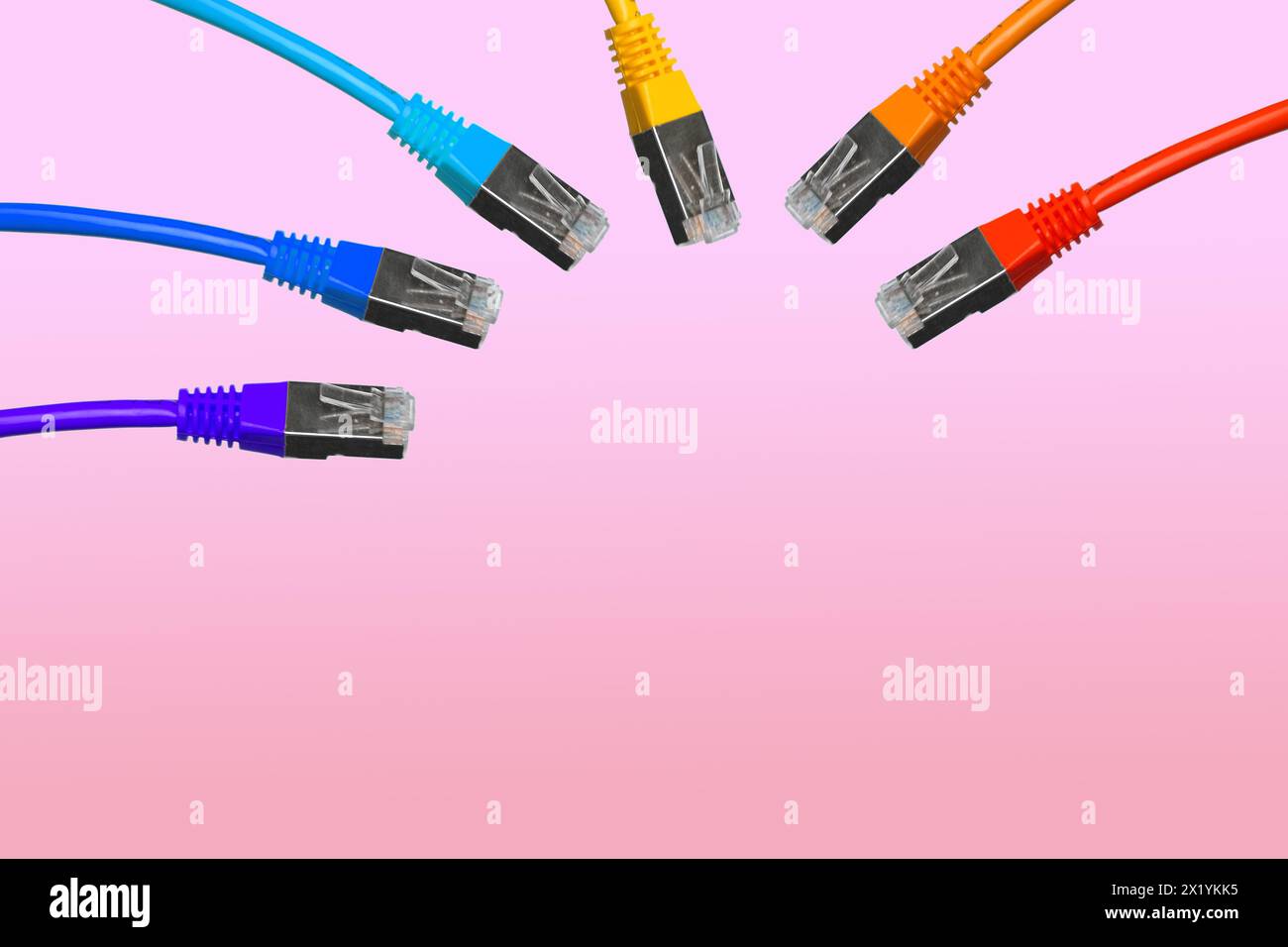 close-up of colored Cable for connecting inverter control panel, VE ...