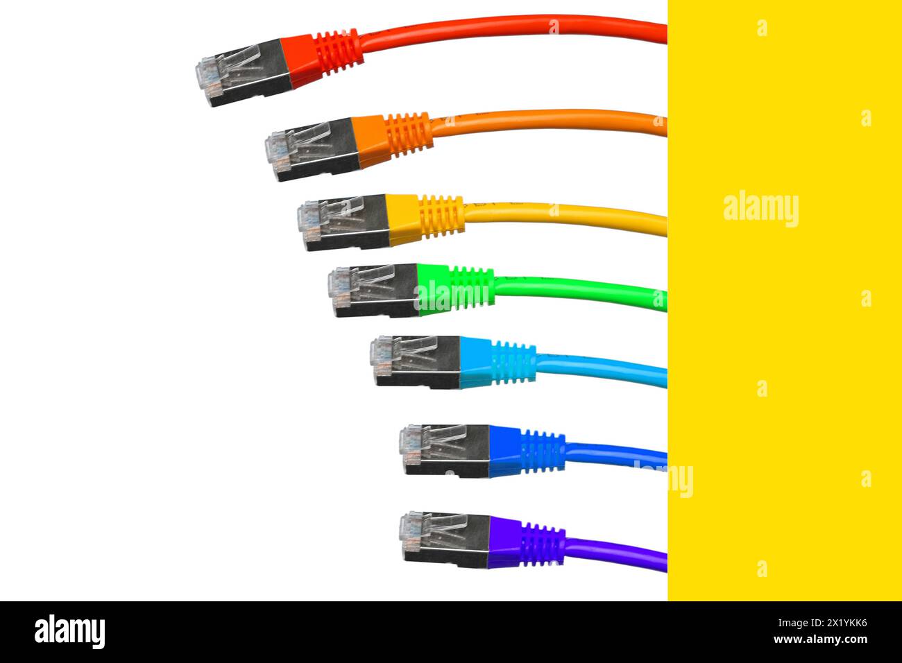 close-up of colored Cable for connecting inverter control panel, VE ...