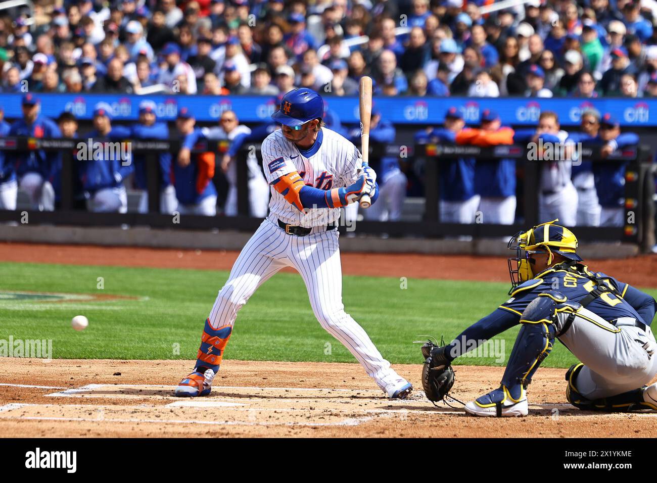 New York Mets Jeff McNeil #1 bats during the first inning of the ...
