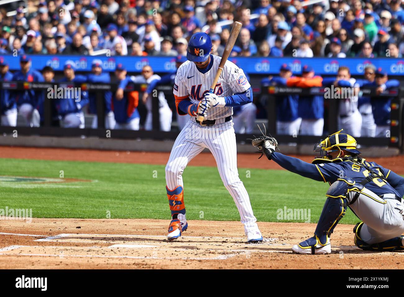 New York Mets Jeff McNeil #1 bats during the first inning of the ...