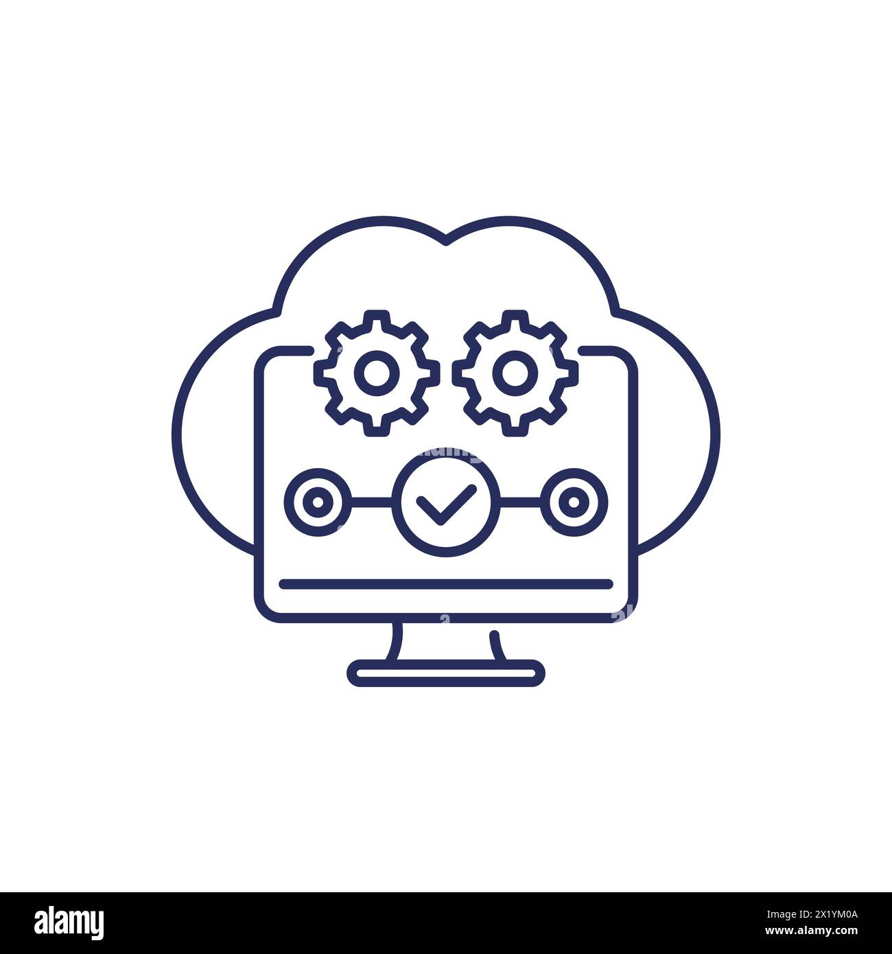 cloud computing, saas line icon Stock Vector Image & Art - Alamy cloud computing, saas line icon Stock Vector Image & Art - Alamy