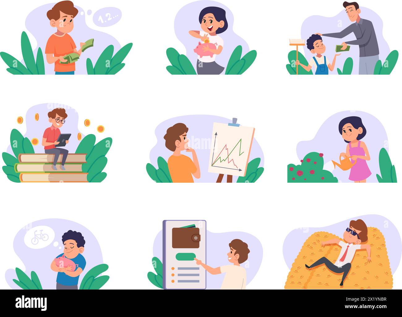 Financial for kids. Children education skills about save money exact ...