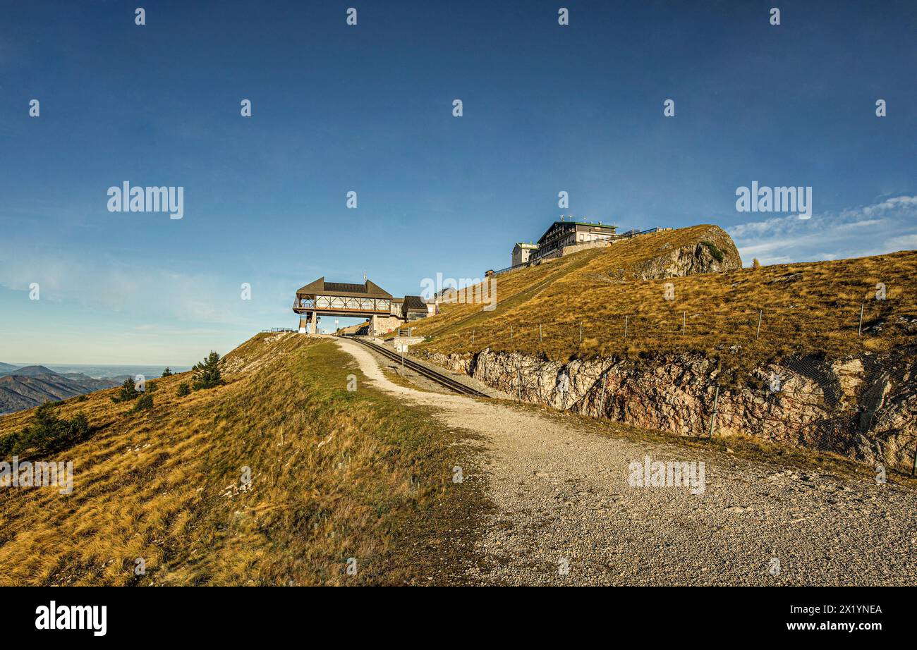 Schafbergbahn mountain station and the mountain hotel Haus ...