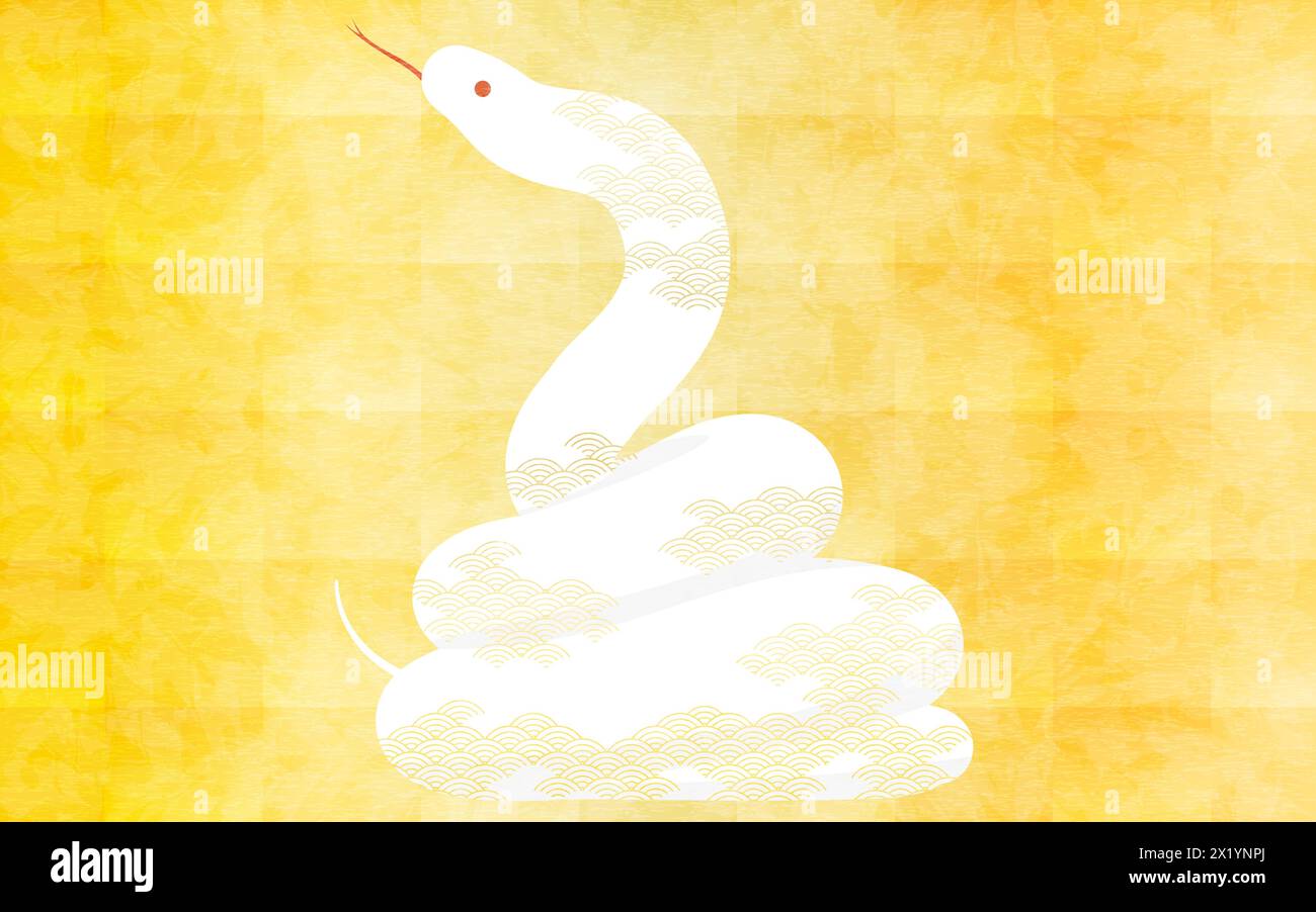 Japanese gold background with snake and golden color for New Year's ...