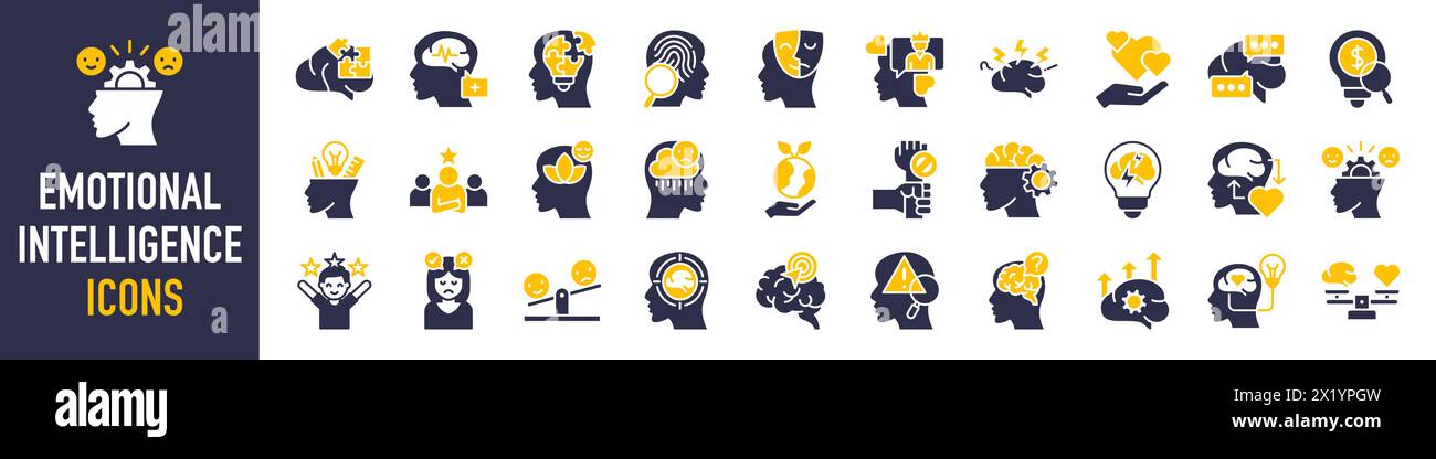 Emotional intelligence icon. Such as social skills, self-awareness ...