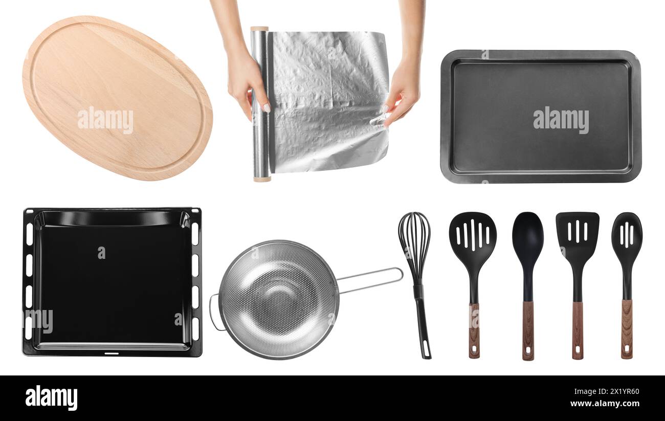 Collage isolated kitchen utensils hi-res stock photography and images ...