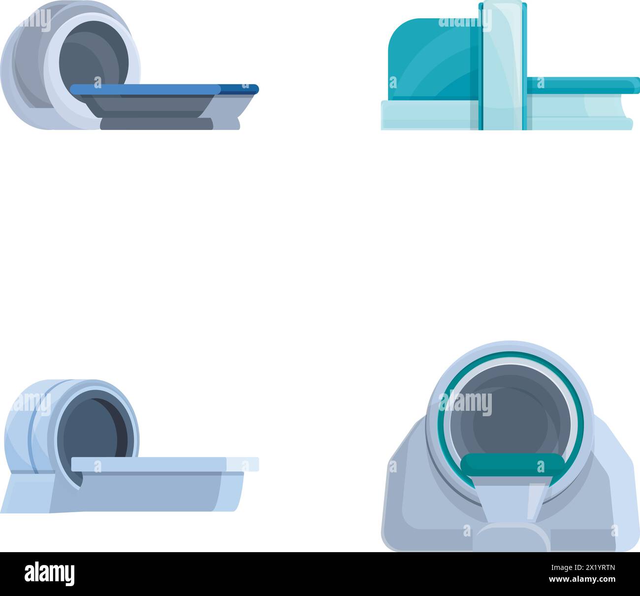 Mri diagnostic icons set cartoon vector. Hospital and medical equipment ...