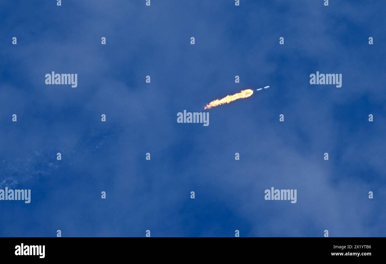 A SpaceX Falcon 9 rocket carrying twenty three Starlink satellites is ...