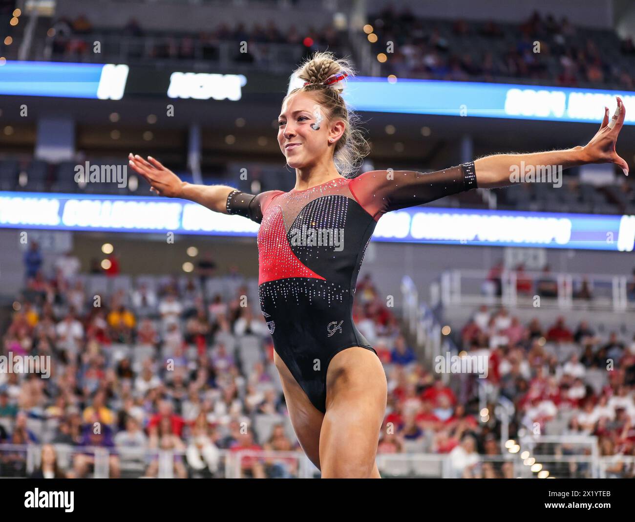 Fort Worth, TX, USA. 18th Apr, 2024. Lily Smith of Georgia competes on ...