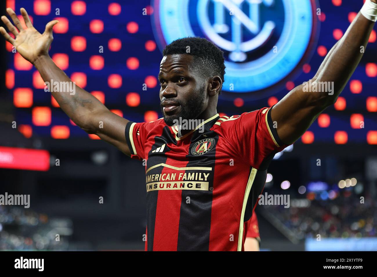 Atlanta United FC forward Jamal Thiare #29 celebrates goal during ...