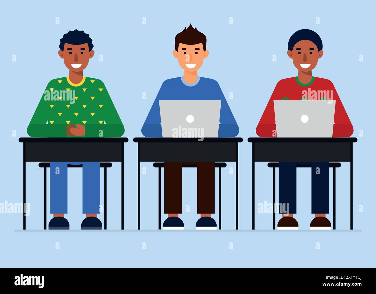 Man sitting on modern Stock Vector Images - Alamy