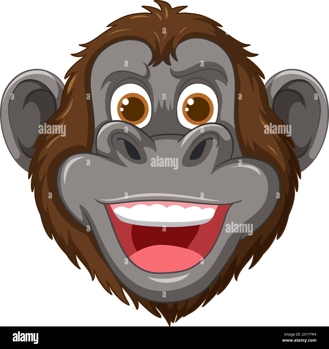 Vector graphic of a smiling monkey face Stock Vector Image & Art - Alamy