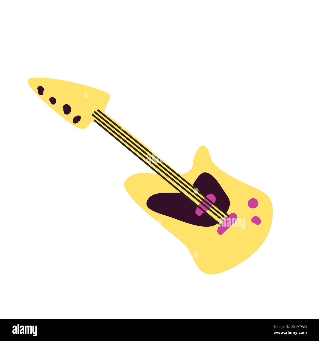 Electric guitar music rock instrument. Vector illustration for music ...