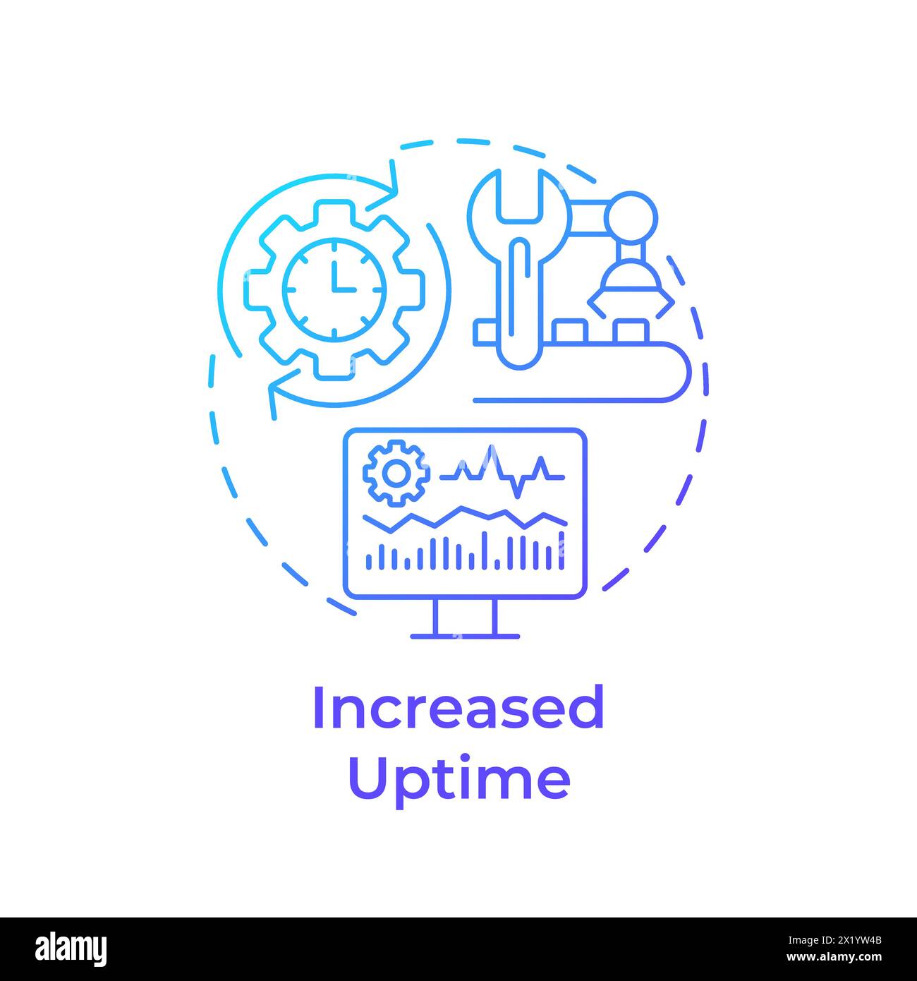 Increased uptime blue gradient concept icon Stock Vector Image & Art ... Increased uptime blue gradient concept icon Stock Vector Image & Art ...