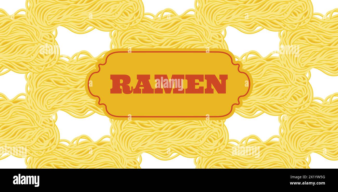 Seamless pattern with ramen noodles. Background of pasta, spaghetti ...
