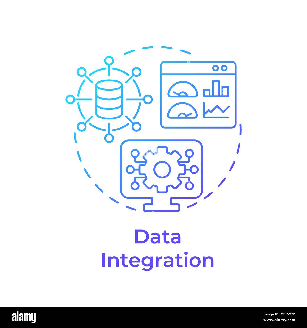 Data integration blue gradient concept icon Stock Vector Image & Art ... Data integration blue gradient concept icon Stock Vector Image & Art ...