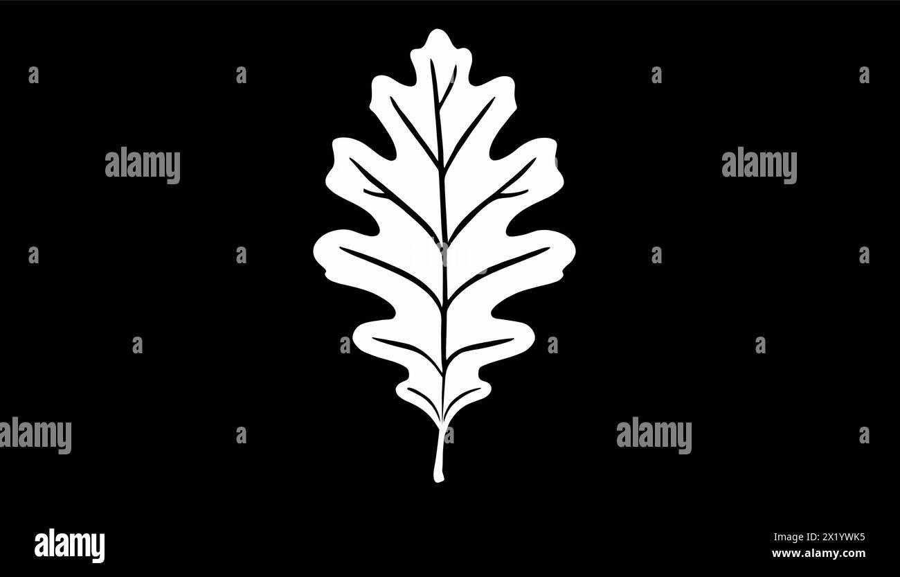 Oak leaf graphic icon. Oak leaf sign isolated on white background. Flat ...