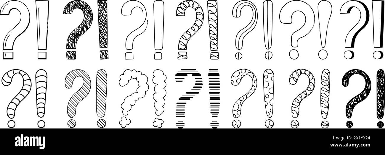 Sketch question mark hand drawn black interrogation marks hi-res stock ...